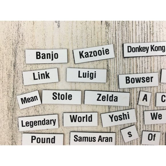 Nintendo | Wall Decor | Nintendo Magnetic Words Authentic Vtg Mario ...